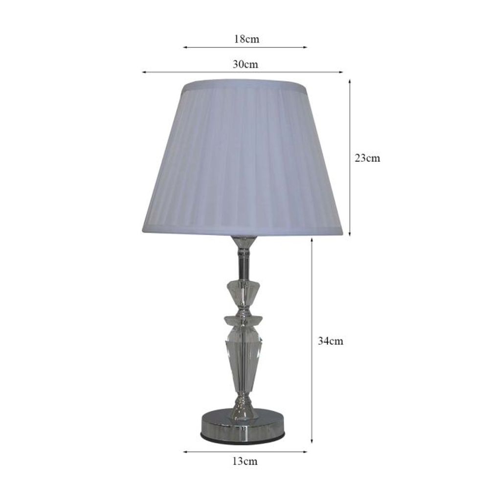 ABAJUR BRUNEI CRISTAL MEDIO C/TOQUE C/CUPULA CRU P/1 E-27 340MM AB607 ...