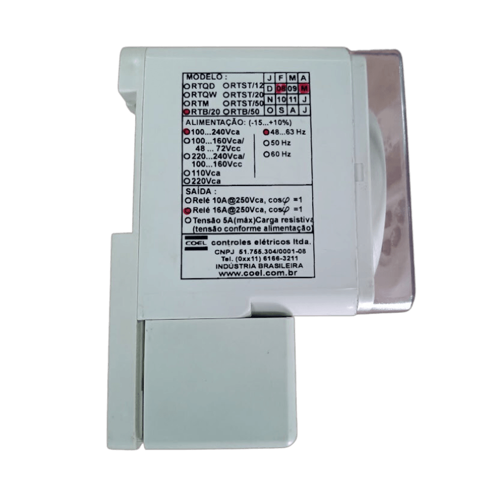 RELE TIMER DIGITAL 100-240VCA RTB-20 COEL F.L. - eletrotrafo