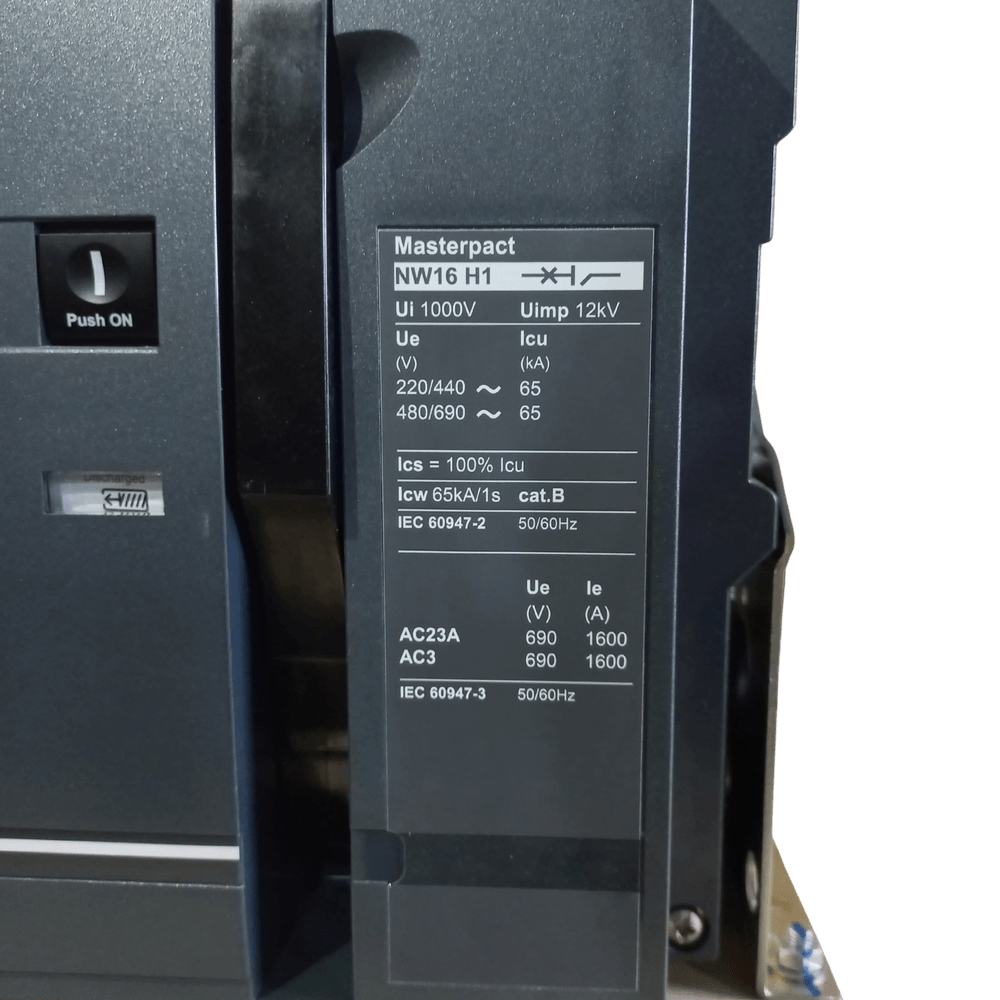Disjuntor Tetrapolar 800-1600A Fixo Micrologic 2.0E NW16H1 BA+BF+Motor ...